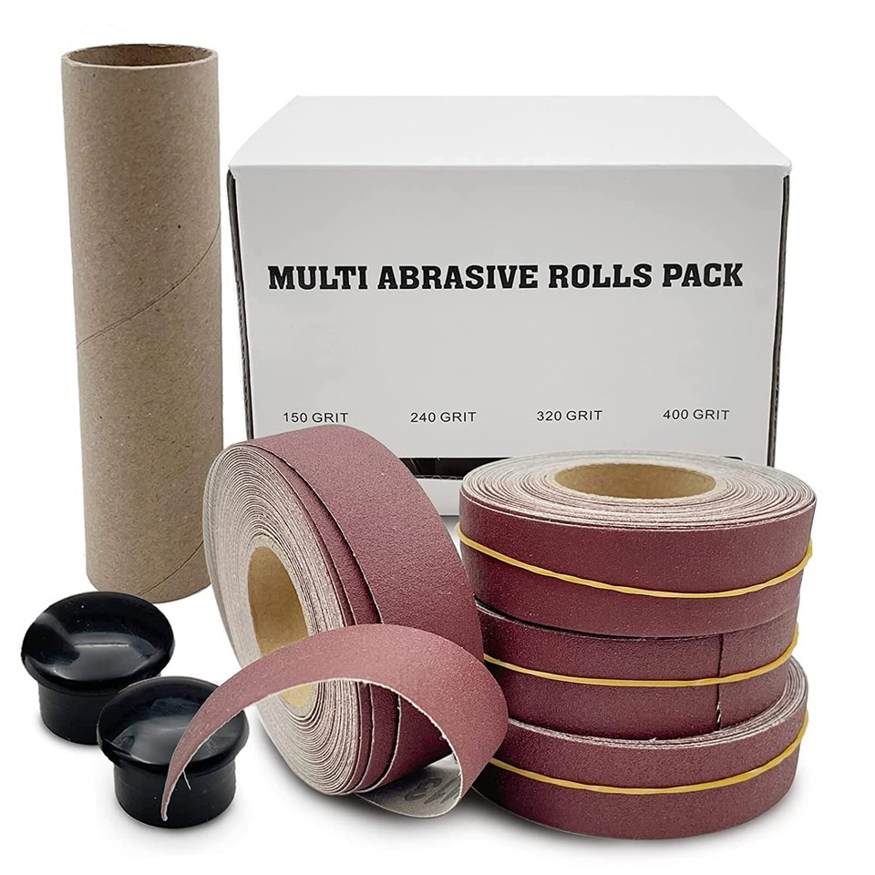 Emery Cloth Roll 150 240 320 400 Grit Abrasive Sandpaper Roll, 4 Rolls ...