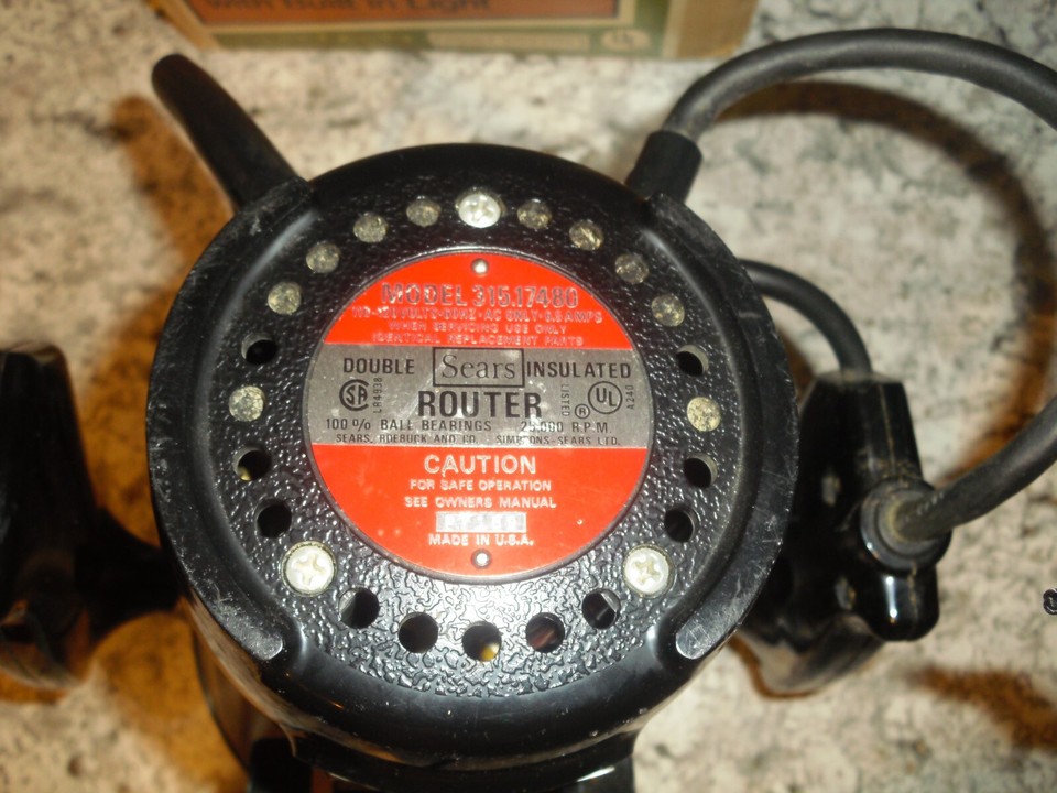 Vintage Sears Craftsman Plunge Router with Built in Light 315.17480 6.5 ...