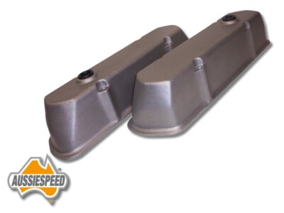 Holden V8 253 308 4.2 5L tall alloy rocker covers non finned raw finish ...