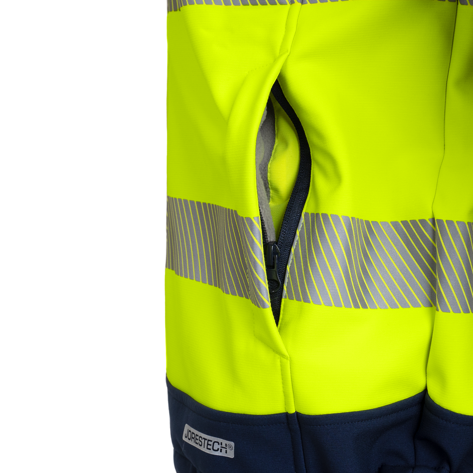Hi-Vis Soft Shell Safety Jacket Fleece Lined with Reflective Class 3 ...