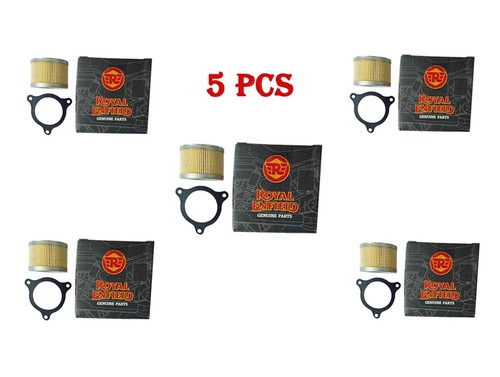 Genuine 5 Pcs Royal Enfield Himalayan 411 Oil Filter with Seal #888464 ...