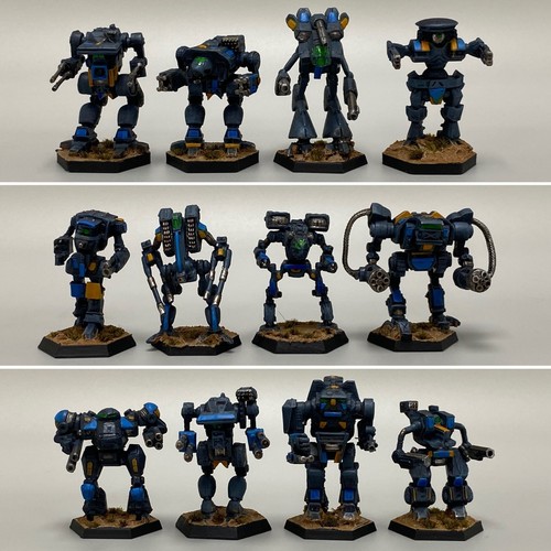 12 X Battletech Compagnie Miniatures *Mechwarrior* Mechanisme Fasa Fer ...