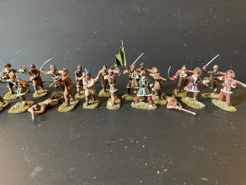 20 - 1/32 Painted 54mm - Colonial War Afghan Muslim Warriors w Command ...