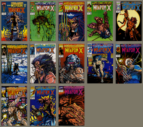 MARVEL COMICS PRESENTS LOT #72-#84 COMPLETE SET OF WEAPON X VF/NM 9.0 ...