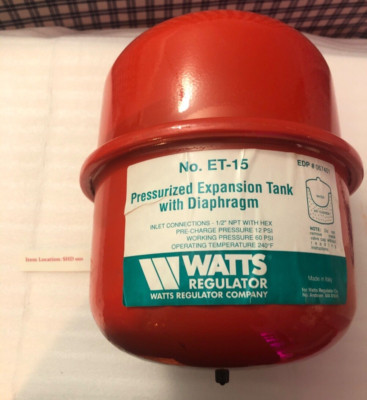 Watts Regulator Company - Pressurized Expansion Tank with Diaphragm No ...