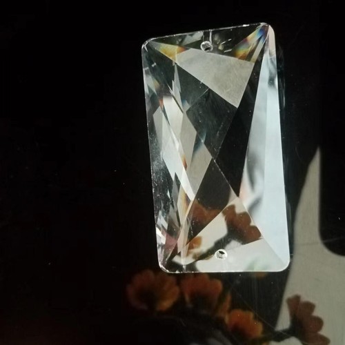 10pcs 55mm Crystal Rectangle Faceted Spacer Pendants Lamp Prism ...
