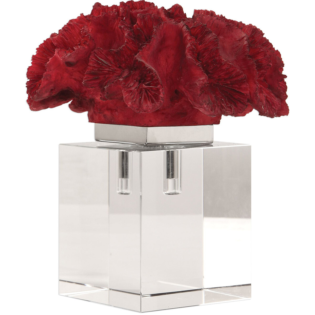 Uttermost 18601 Red Coral Cluster Red and Crystal Table Top Accent | eBay