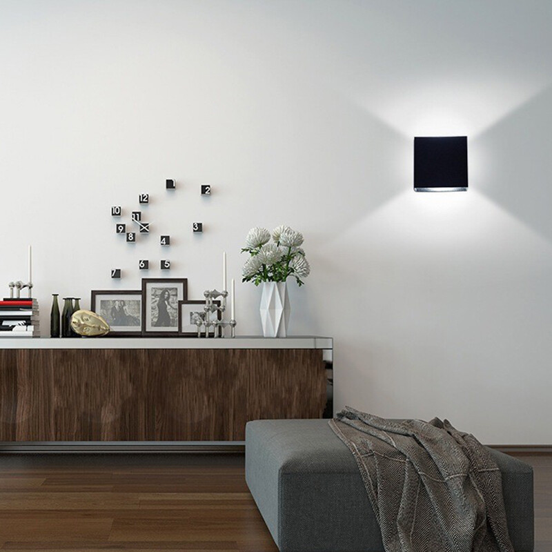 Modern LED Wall Lights Up Down Cube Sconce Lighting Fixture Lamp Indoor Decor | eBay