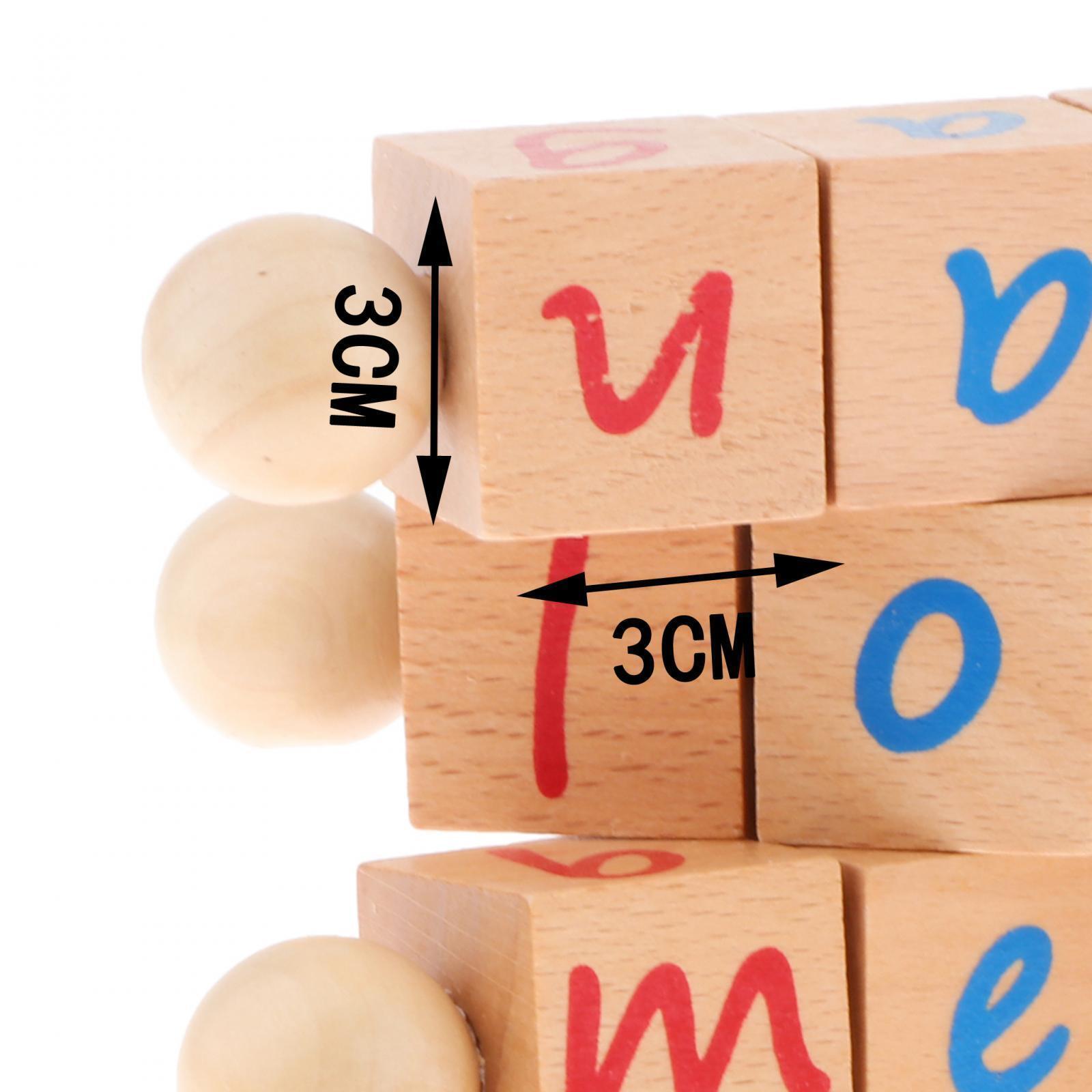 Wooden Reading Blocks Flash Cards Sight Words Reading for Preschool ...