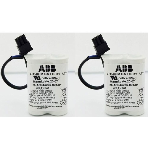 2x 3HAC044075-001/01 7.2V SMB Battery for ABB Robot CPU ABBTA521 ...