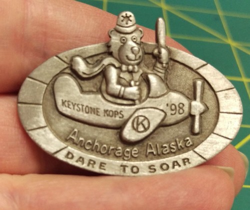 Kiwanis Pin Keystone Kops Anchorage Alaska Dare To Soar 98 Made in USA ...
