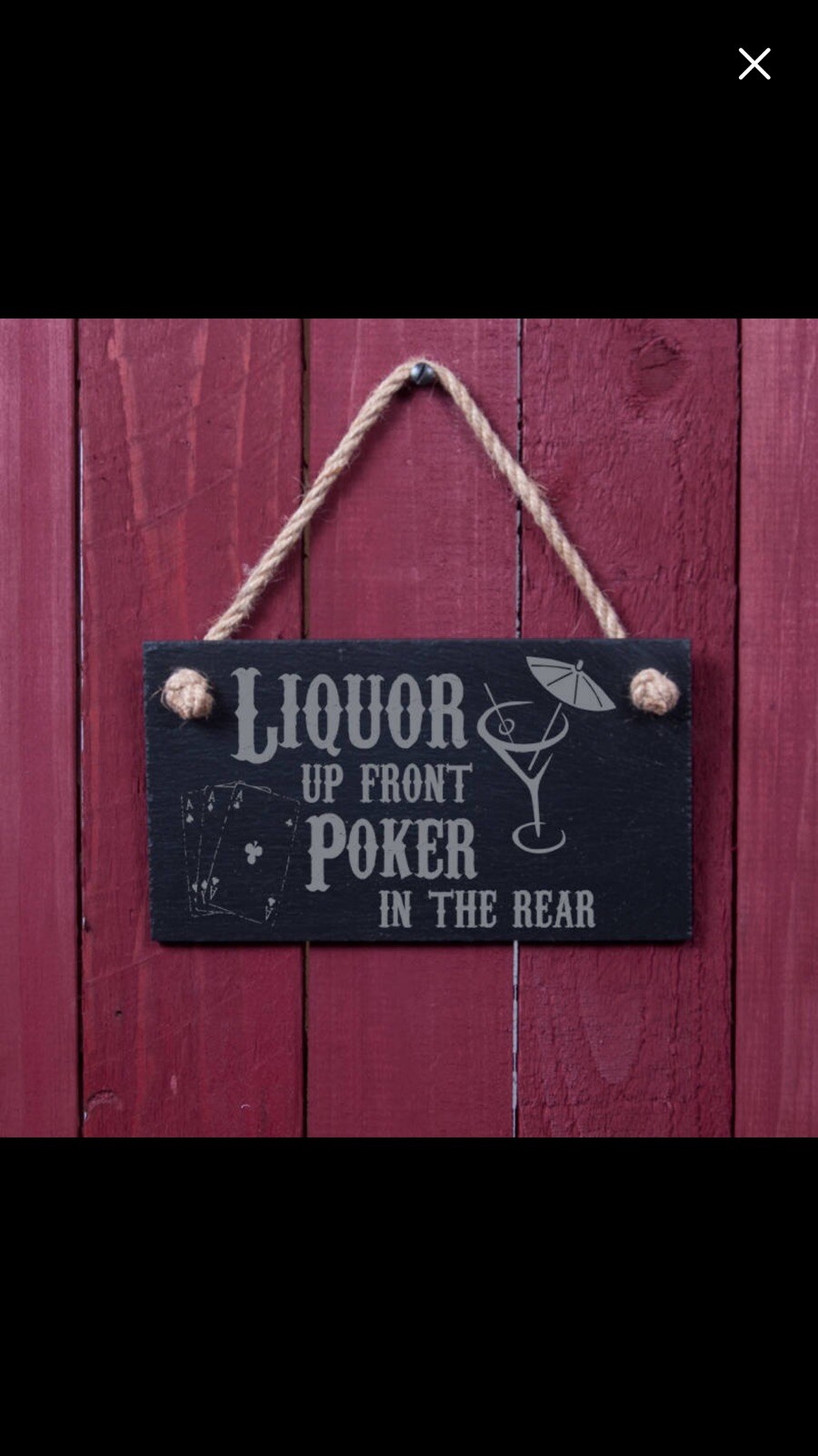 Man Cave Sign. “Liquor Up Front , Poker In The Rear.” | eBay