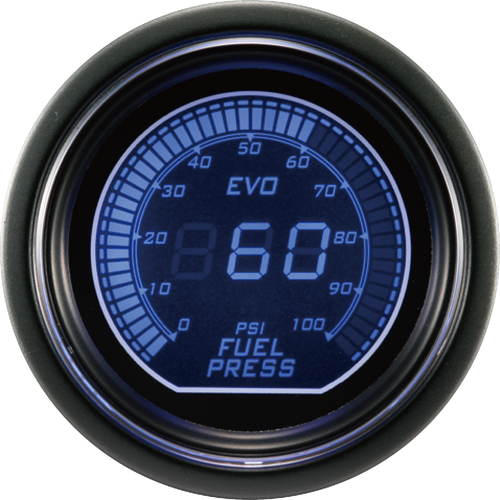 EVO 52mm 2-1/16" Digital Fuel Pressure Gauge 0 ~ 100 PSI Blue & Red LCD ...