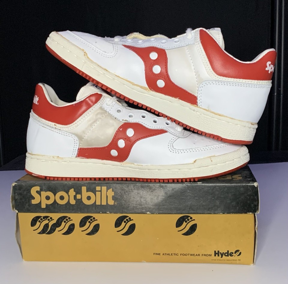 Spot-bilt Vintage Basketball Sneakers Deadstock Rare White Red 80s ...