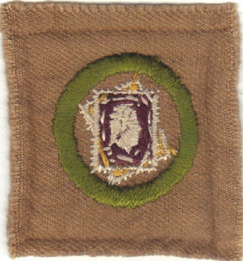 BOY SCOUT STAMP COLLECTING SQUARE MERIT BADGE (TYPE A) | eBay