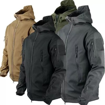 Tactical Jacket Mens Waterproof Military Coat Soft Shell Work ...