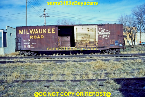 ORIGINAL SLIDES MILWAUKEE ROAD BOXCAR 52485 TWO VIEWS 1980 | eBay