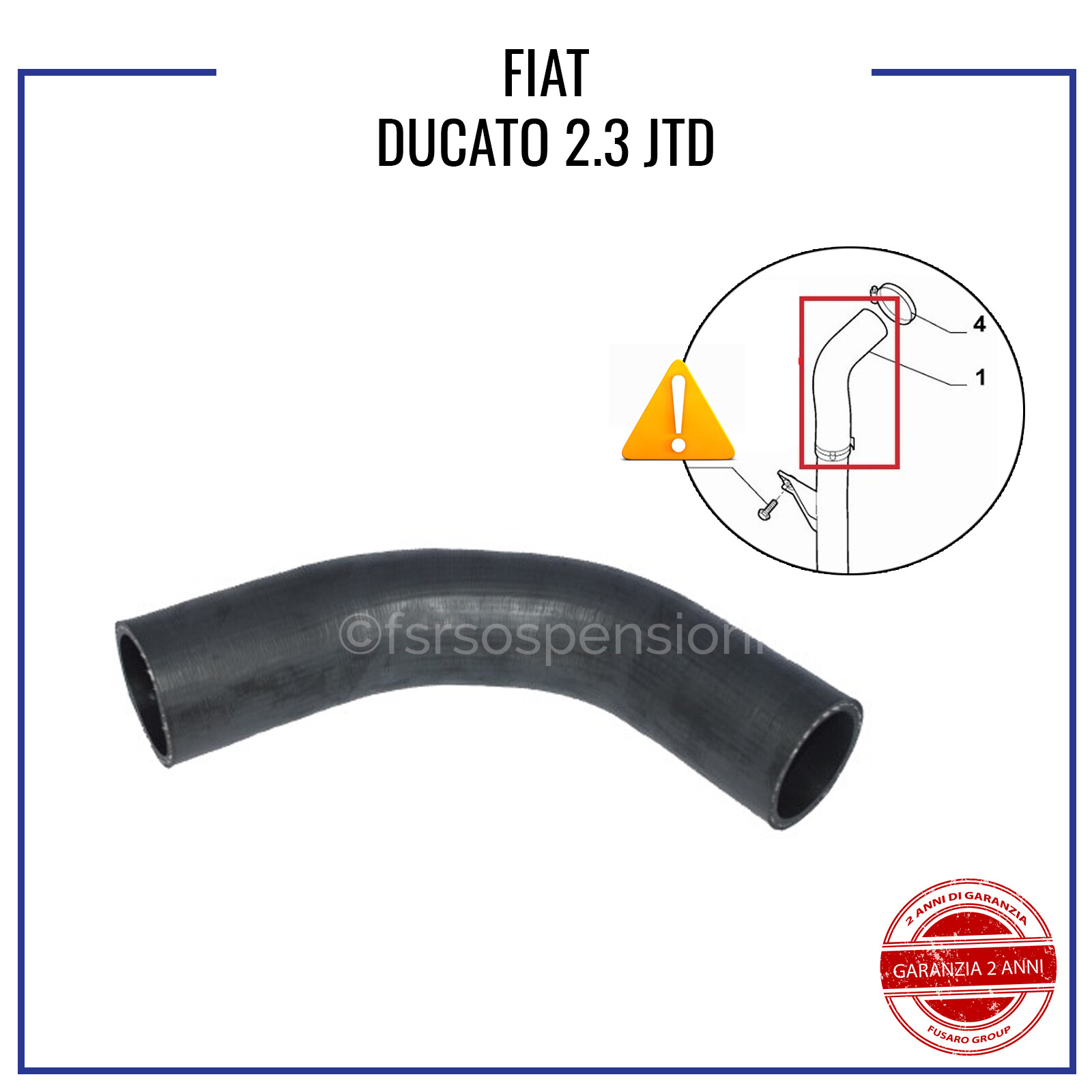 Intercooler Hose for Fiat Ducato 2.3 JTD 1366816080 - 1358908080 | eBay