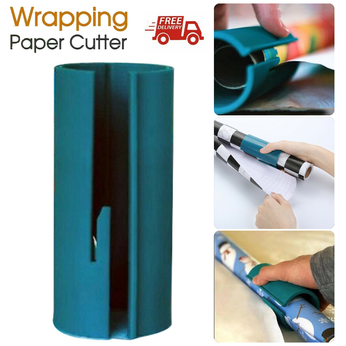 Sliding Wrapping Paper Cutter Christmas Cutting Tools Gift Wrapping ...