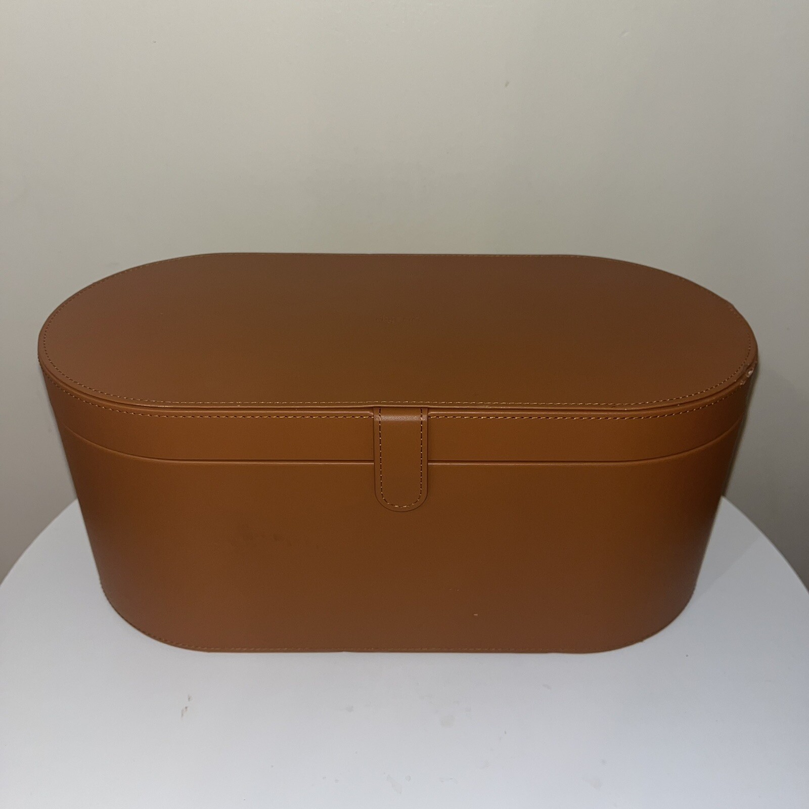 DYSON AIRWRAP COGNAC VEGAN LEATHER DUST-FREE TOOL STORAGE CASE BOX ...