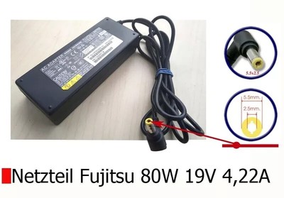 FUJITSU 19V 4.22A 80W NETZTEIL LifeBook AH550, C-1010, C-1020, C-1110 ...