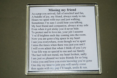 Best friend memorial poem - Memories of your four legged friend - gift ...