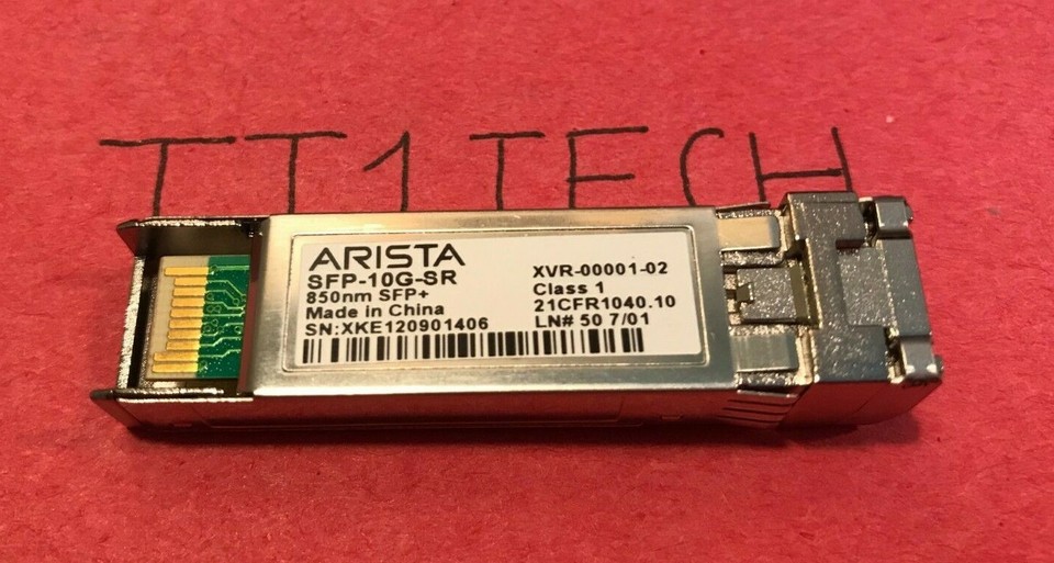 Arista 10G SFP-10G-SR XVR-00001-02 10GB 850nm 10gbase-SR SFP+ ...