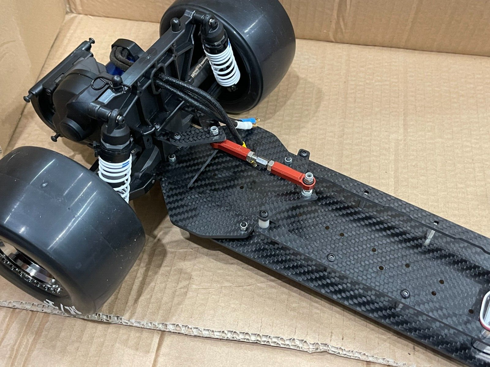 Carbon Fiber Chassis For 1/10 Traxxas Bandit Drag Race kit | eBay