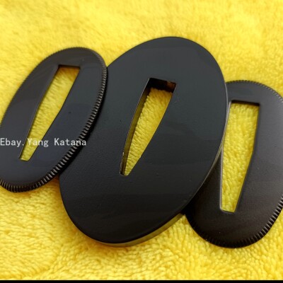 Wonderful Small Black Tsuba +2Brass Seppa for Japan Sword Katana ...