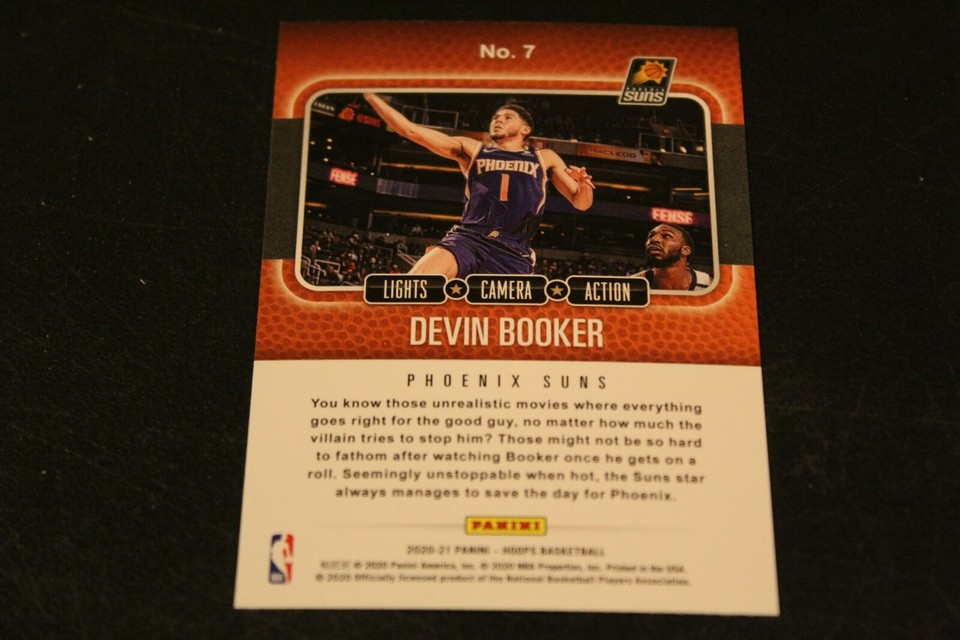 2020-21 Devin Booker Hoops Lights Camera Action Insert | eBay