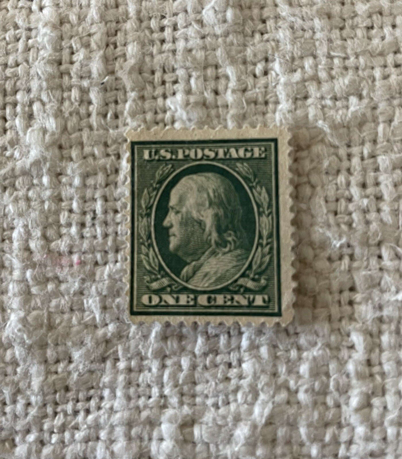 1908 Benjamin Franklin 1 Cent Stamp Green 497. RARE. MINT. UNUSED. Free ...