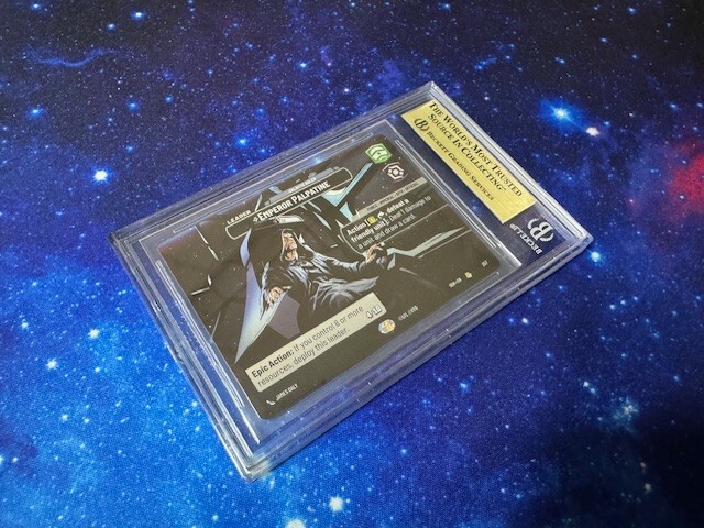 Star Wars unlimited showcase Emperor Palpatine Graded Beckett 9.5 Gold ...