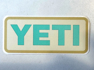 Yeti Sticker Vinyl Decal Beige & Mint Green / Teal | eBay