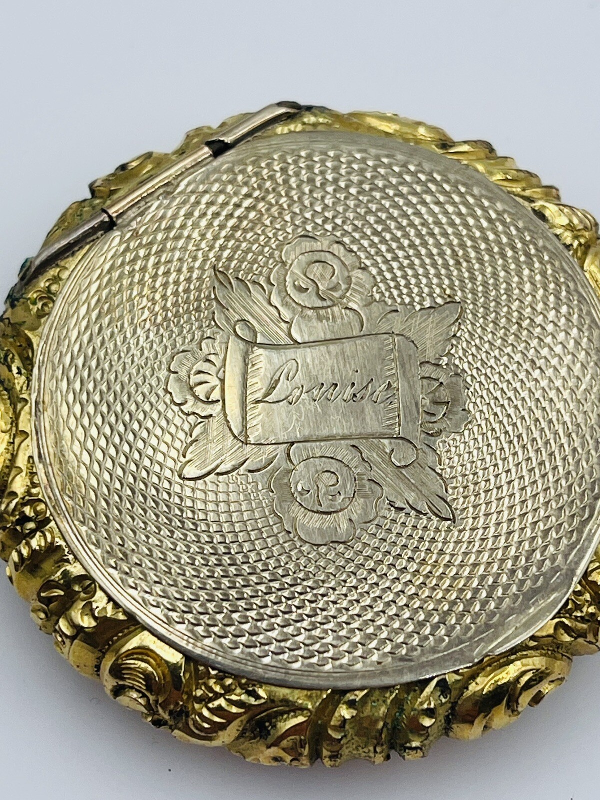 Antique Victorian Yellow Gold Filled Repousse Ornate … - Gem