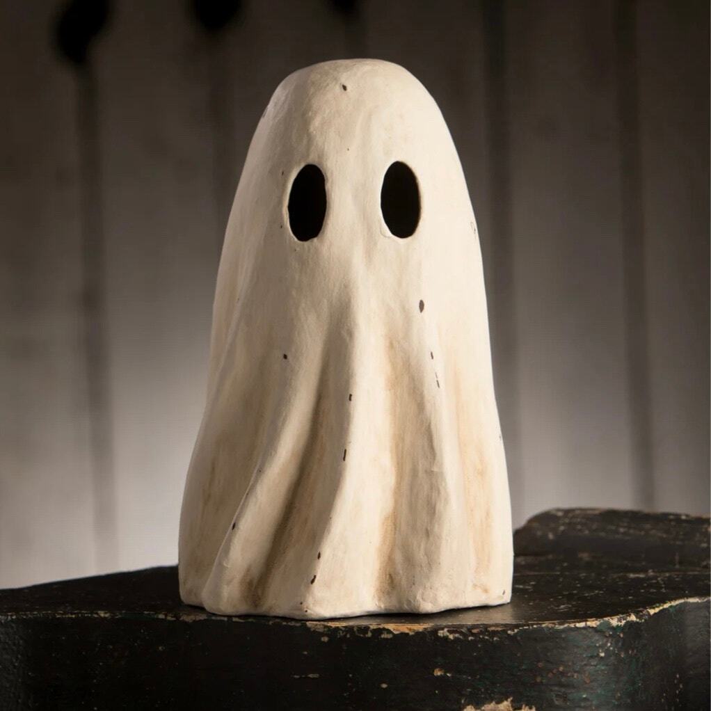 Bethany Lowe Tall Ghost Luminary Medium Paper Mache Halloween Figure ...