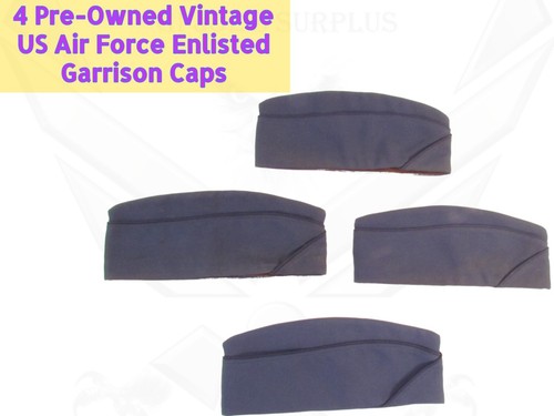 Lot of 4 Vintage USAF Air Force Enlisted Garrison Caps B2 | eBay