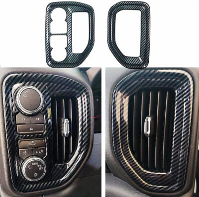 Carbon Fiber Dashboard Air Vent Outlet Trim Cover for Chevrolet ...