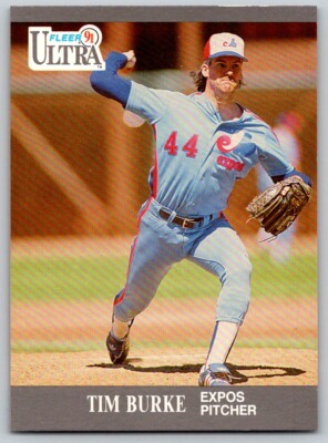 1991 Fleer Ultra Baseball Card Tim Burke #198 Montreal Expos | eBay