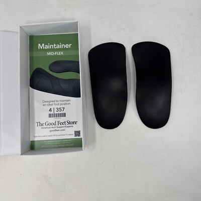 The Good Feet Store Arch Support Insert Maintainer Mid Flex Black 4 ...