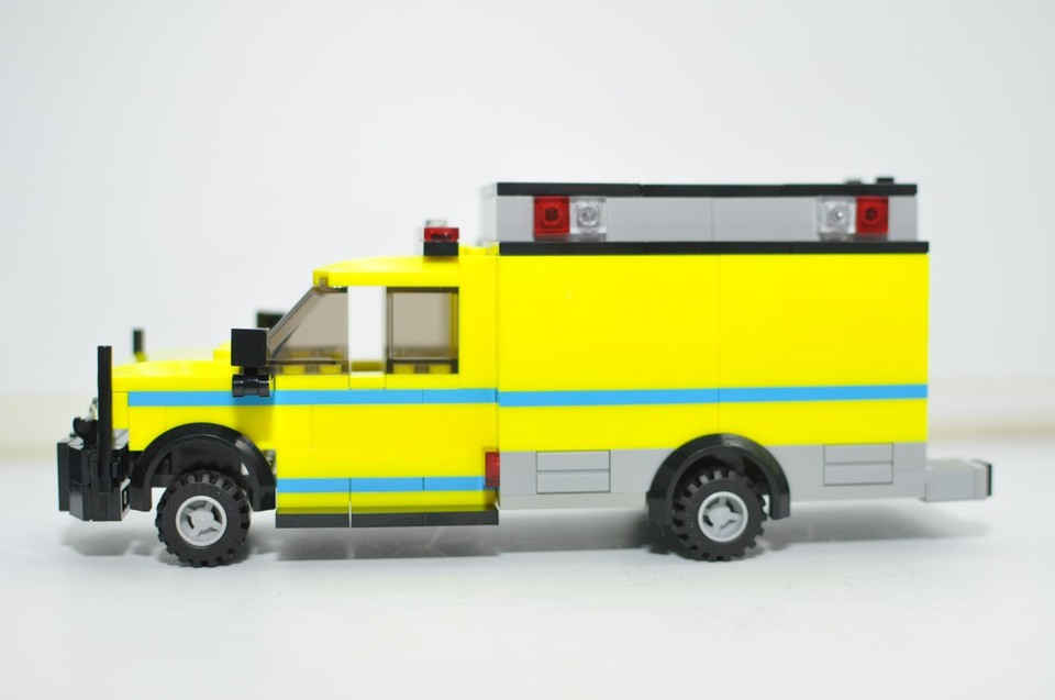 Custom Neon Fire Rescue ESU Truck Model Compatible Built with Real LEGO ...