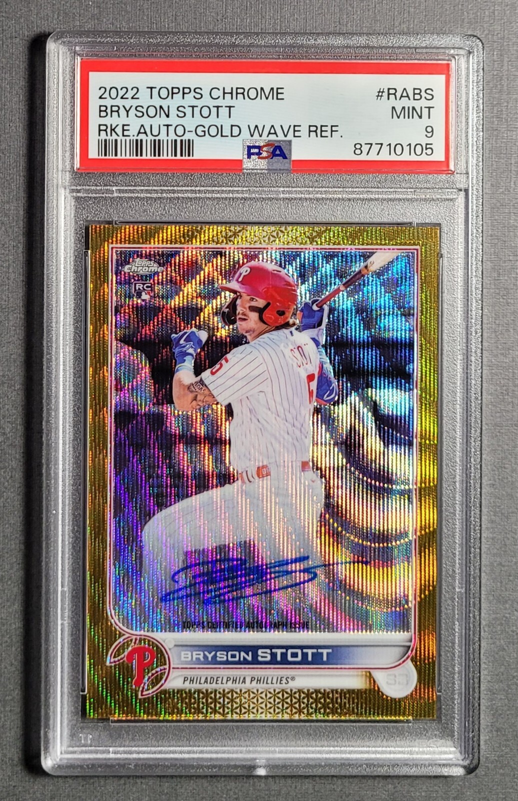 2022 Topps Chrome - Rookie Autographs Bryson Stott #RA-BS Gold Wave ...