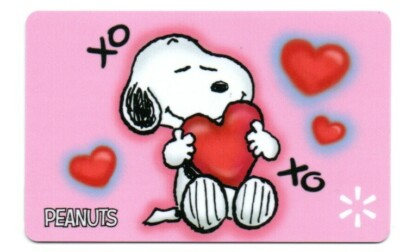 Walmart Snoopy Hearts XOXO Gift Card No $ Value Collectible Peanuts | eBay
