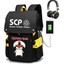SCP Foundation Backpack Laptop Bags Men Women Travel Bags USB Oxford ...