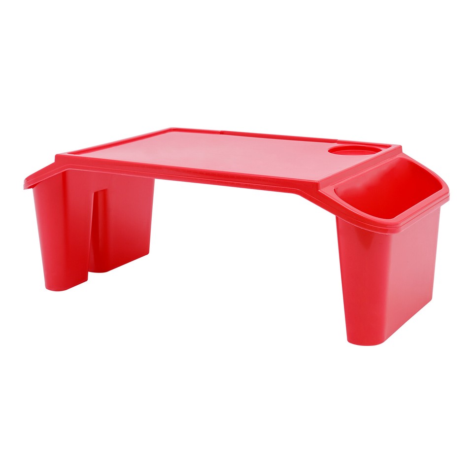 4 Pcs Set Kids Lap Desk Tray, Plastic Breakfast Laptop Trays with Side ...