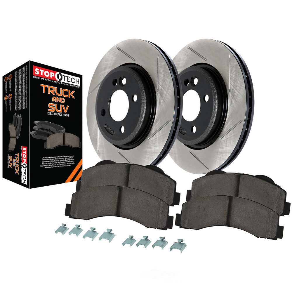 Disc Brake Kit-Truck Kit - Slotted - Single Axle Disc Brake Pad and ...