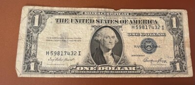 1935C $1 Silver Certificates Fancy Serial Number Off Center Error | eBay