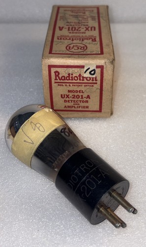 RCA UX201A 01A Globe Gold Pin Vacuum Tube Amplitrex Tested Strong 87% ...