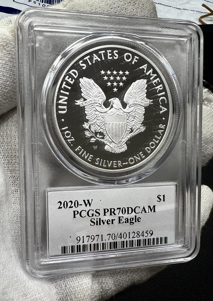 2020-W Proof Silver Eagle PCGS PR 70 DCAM - David Hall Autograph ...