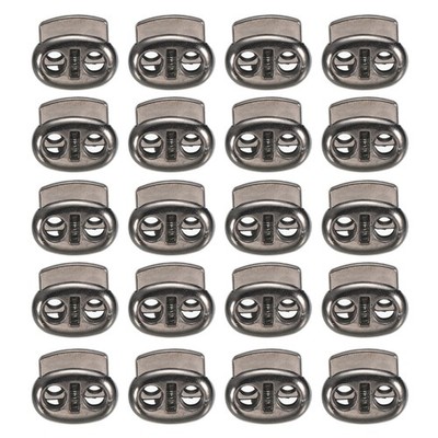 0.7x0.8" Cord Locks, 30 Pack Double Hole Spring End Toggle Stopper ...