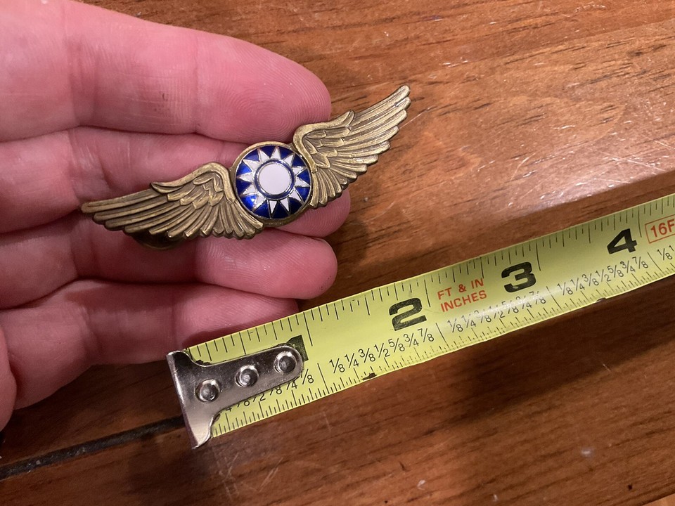 ORIGINAL WWII CHINESE PILOT WINGS PIN BADGE - Numbered | eBay